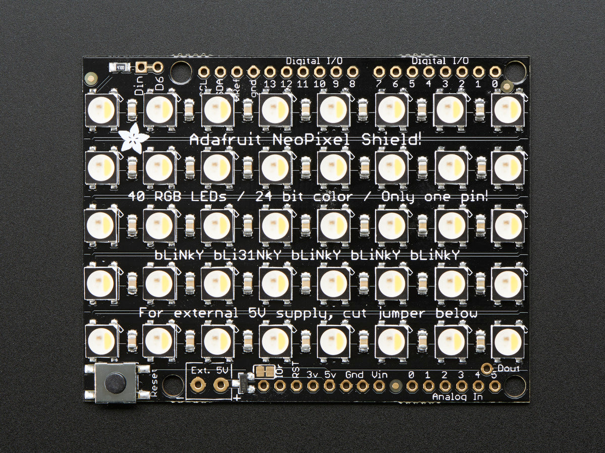 Buy Adafruit NeoPixel Shield - 40 RGBW - Warm White ADA2864 Adafruit
